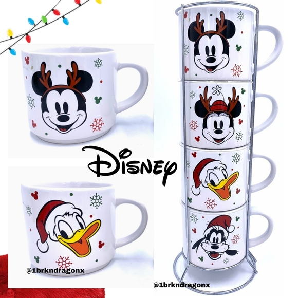 Disney | Dining | Nwt Stacking Cups 4 Piece Disney Coffee Tea Mugs ...